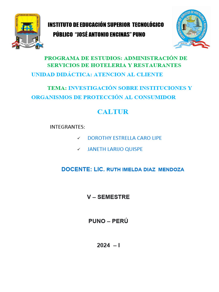 Trabajo-Atencion Al Cliente CALTUR | PDF | Turismo | Calidad (comercial)