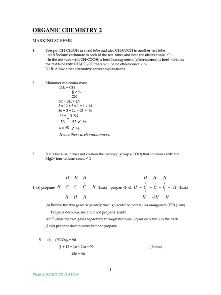 Organic Chemistry 2 A | PDF | Amide | Atoms