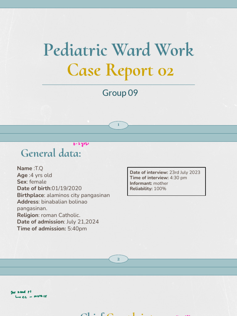 Pediatric Case Discussion | PDF | Clinical Medicine | Medical Specialties