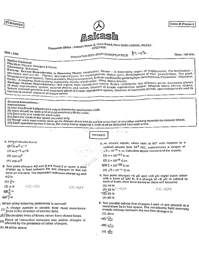PT-01 - B - QP (Oym-2025) | PDF