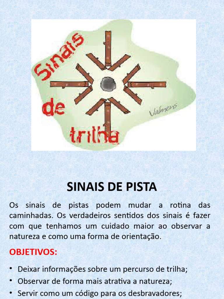 Sinais de Pista para Desbravadores | PDF | Ciências e Matemática ...
