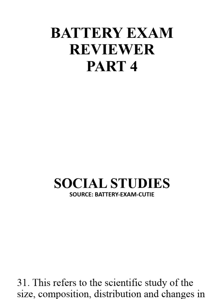 Battery Exam Reviewer Part 4 | PDF | Sustainability | Sustainable ...