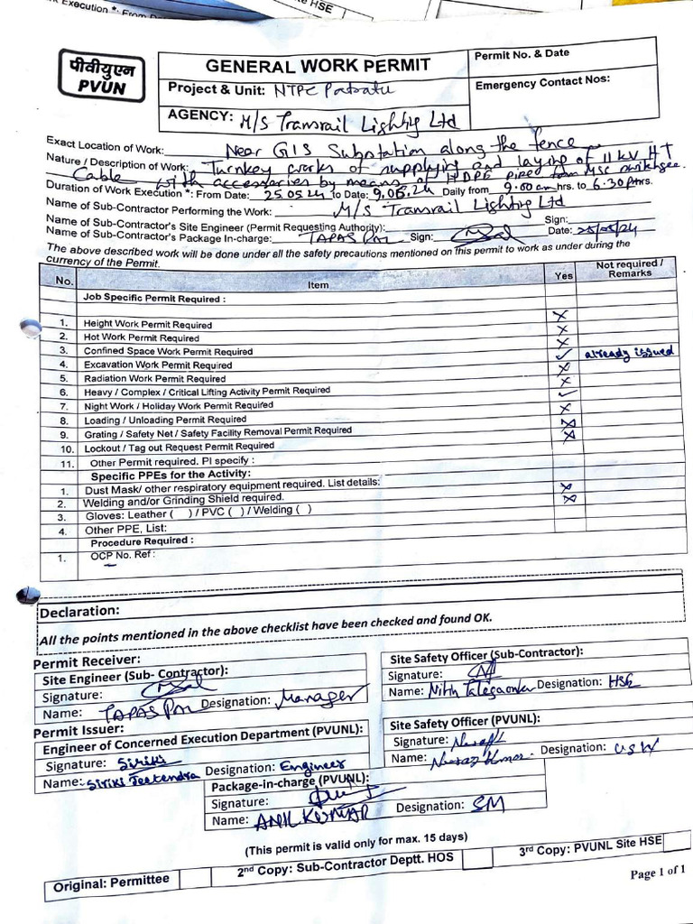 General Work Permit PVUN - Compressed | PDF