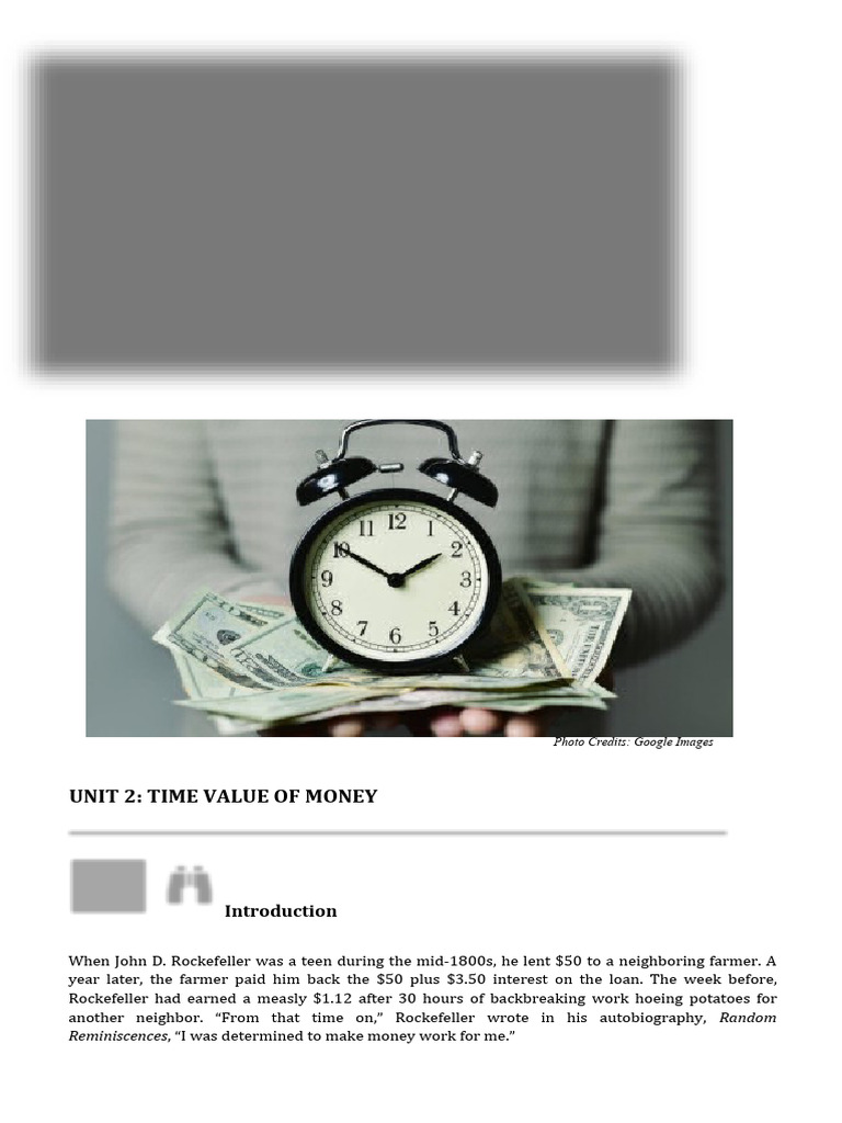 UNIT 2 - Time Value of Money | PDF | Present Value | Interest