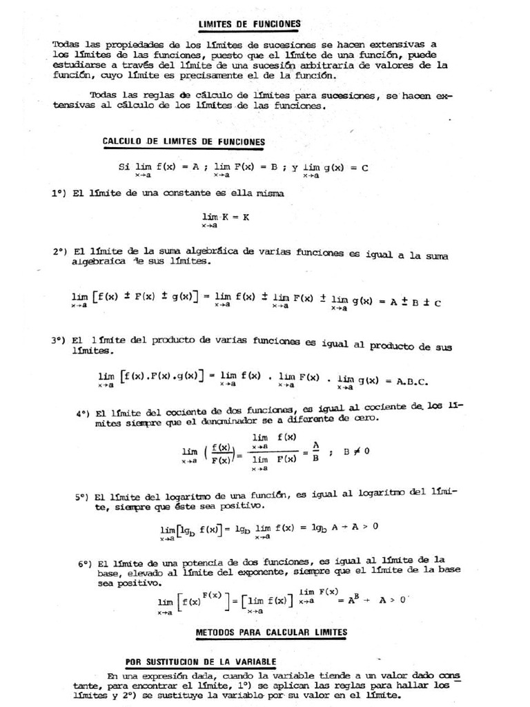 Clase de Limites Matematica I | PDF