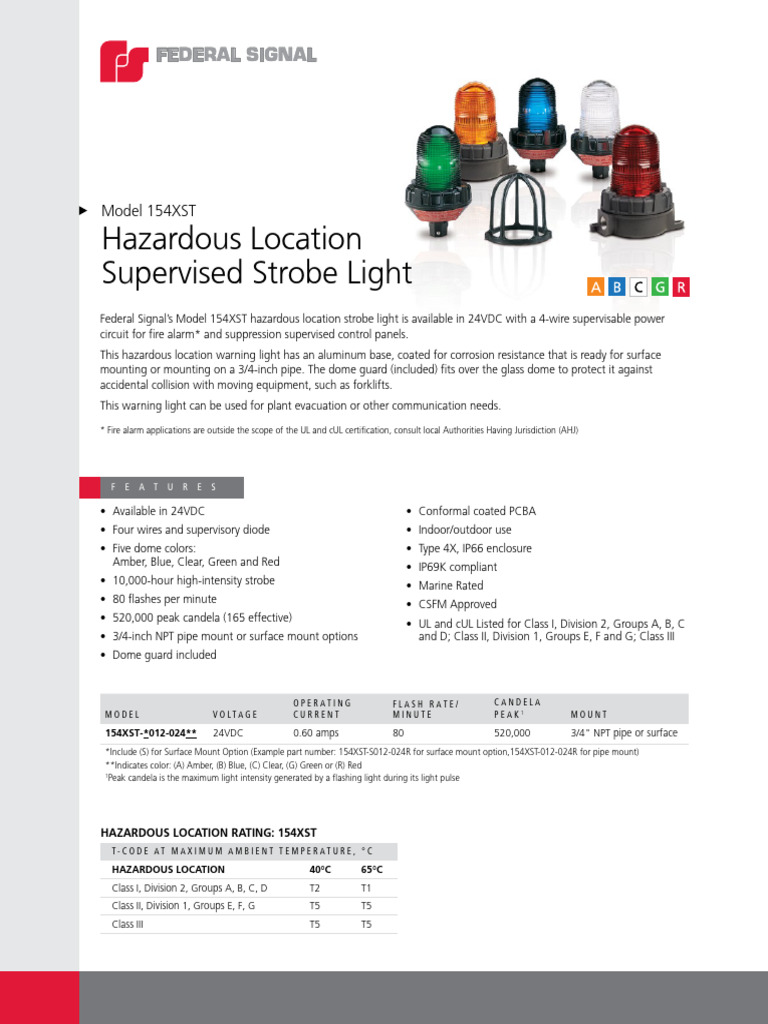 Hazardous Location Supervised Strobe Light - S8085 | PDF | Pipe (Fluid ...
