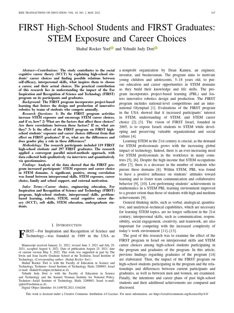 FIRST - High-School - Students - and - FIRST - Graduates - STEM ...