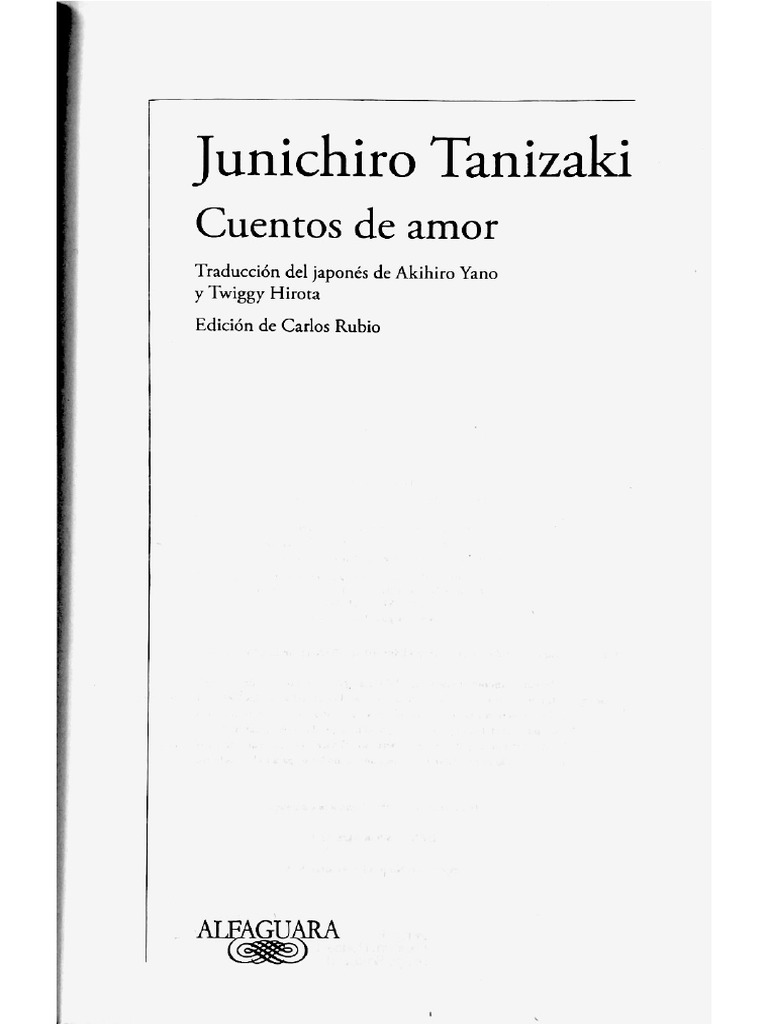 Tanizaki - Cuentos de Amor | PDF