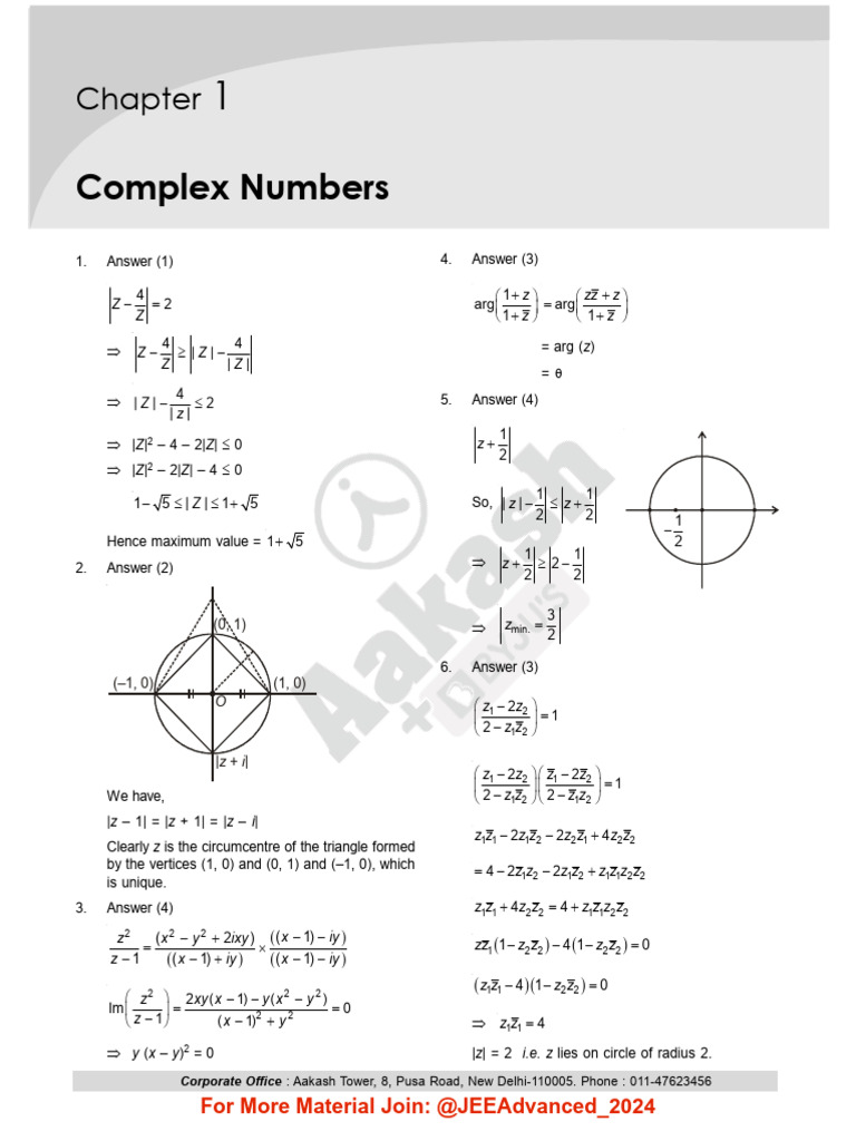Mathematics Archive - JEE (Main) Solutions | PDF | Mathematical Objects ...