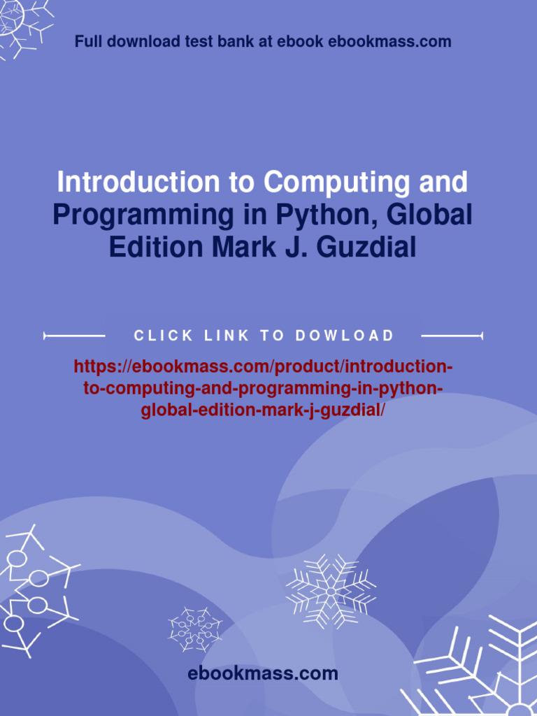 Instant Download Introduction To Computing and Programming in Python ... Instant Download Introduction To Computing and Programming in Python ...