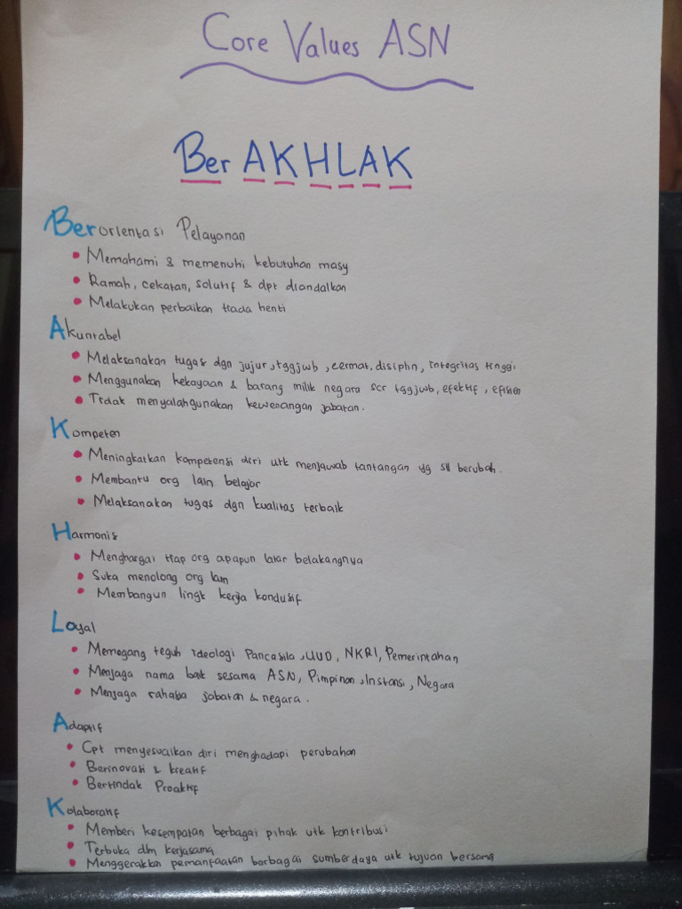Core Value ASN | PDF