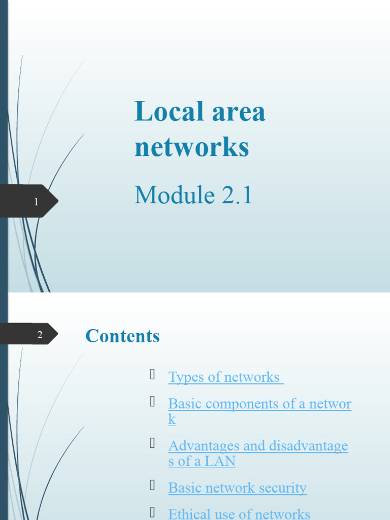 2 - 1 Local Area Networks | PDF | Computer Network | Password