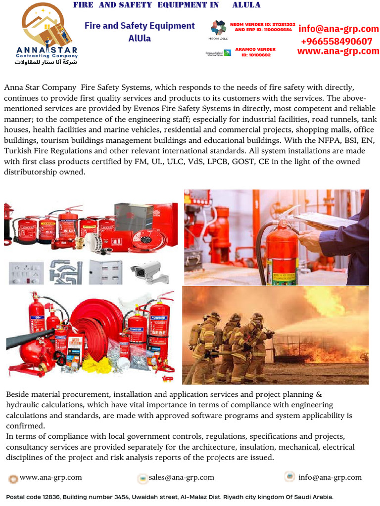 Fire and Safety Equipment in AlUla | PDF | Safety | Fire Safety