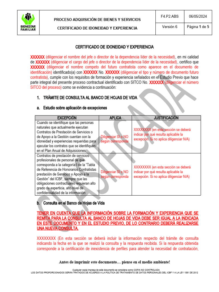 Certificado de Idoneidad ICBF | PDF | Educación más alta