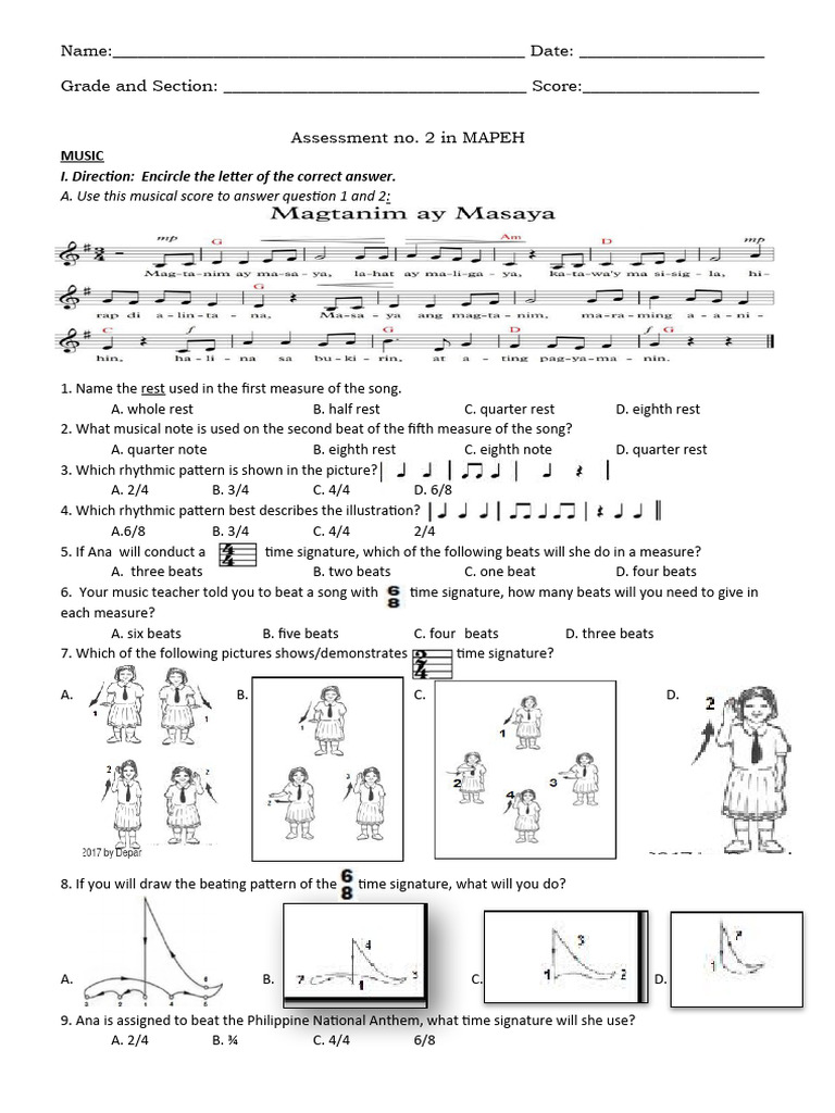 ASSESSMENT No. 2 in MAPEH | PDF | Visual Impairment