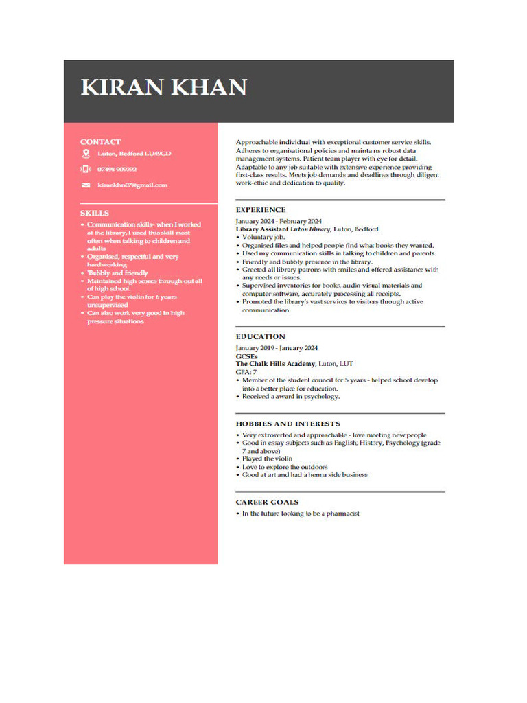 Kiran CV | PDF
