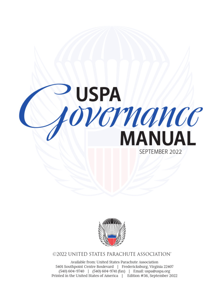 USPA Governance Manual | PDF | Board Of Directors | Committee