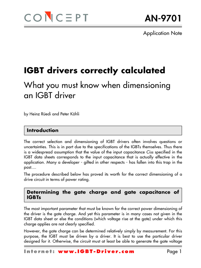 AN9701E Drivers Correctly Calculated | PDF AN9701E Drivers Correctly Calculated | PDF