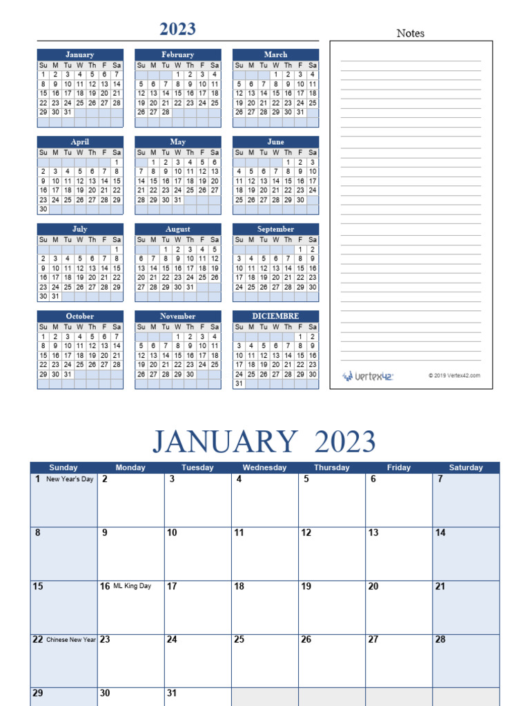 2023 Calendar COMIDAS | PDF | Observances | Holidays