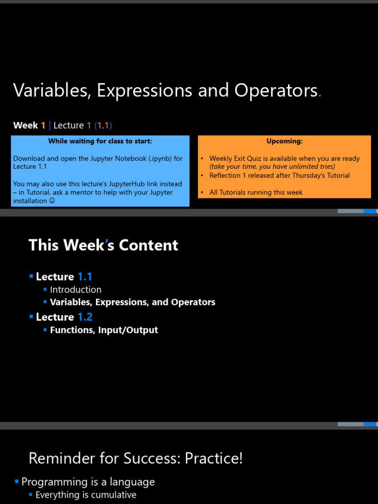 Week1 Lecture1 Pdf Data Type Python Programming Language 9945