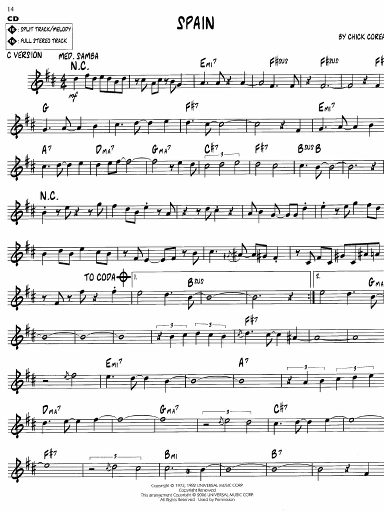 Spain Partitura | PDF