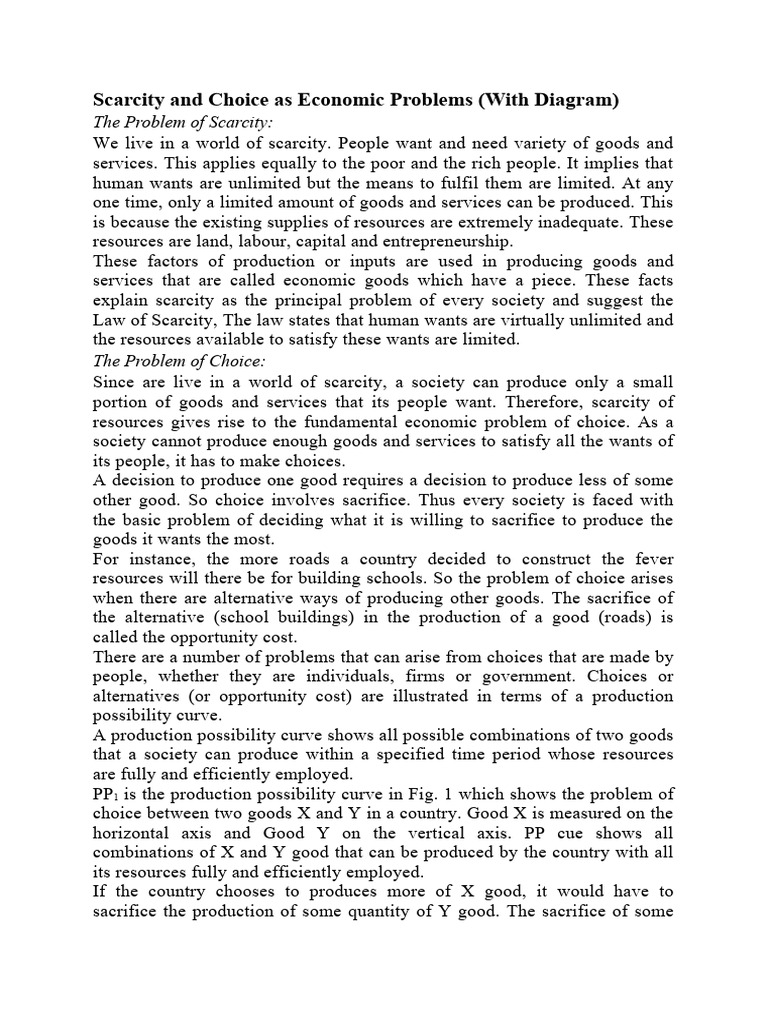 Scarcity and Economic Choice Explained | PDF | Economics | Microeconomics