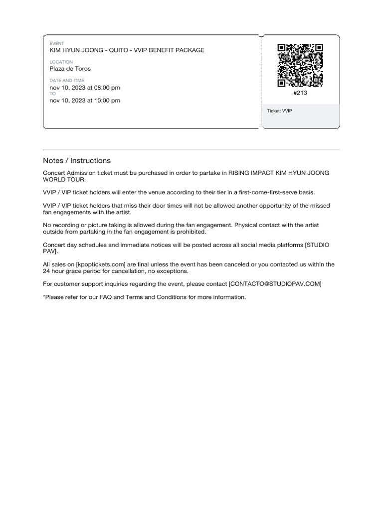 Ticket VVIP GABY | PDF