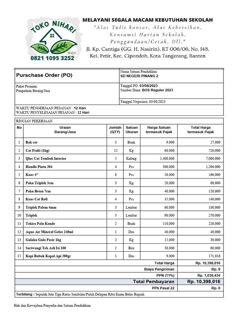 1 2 PO Material | PDF