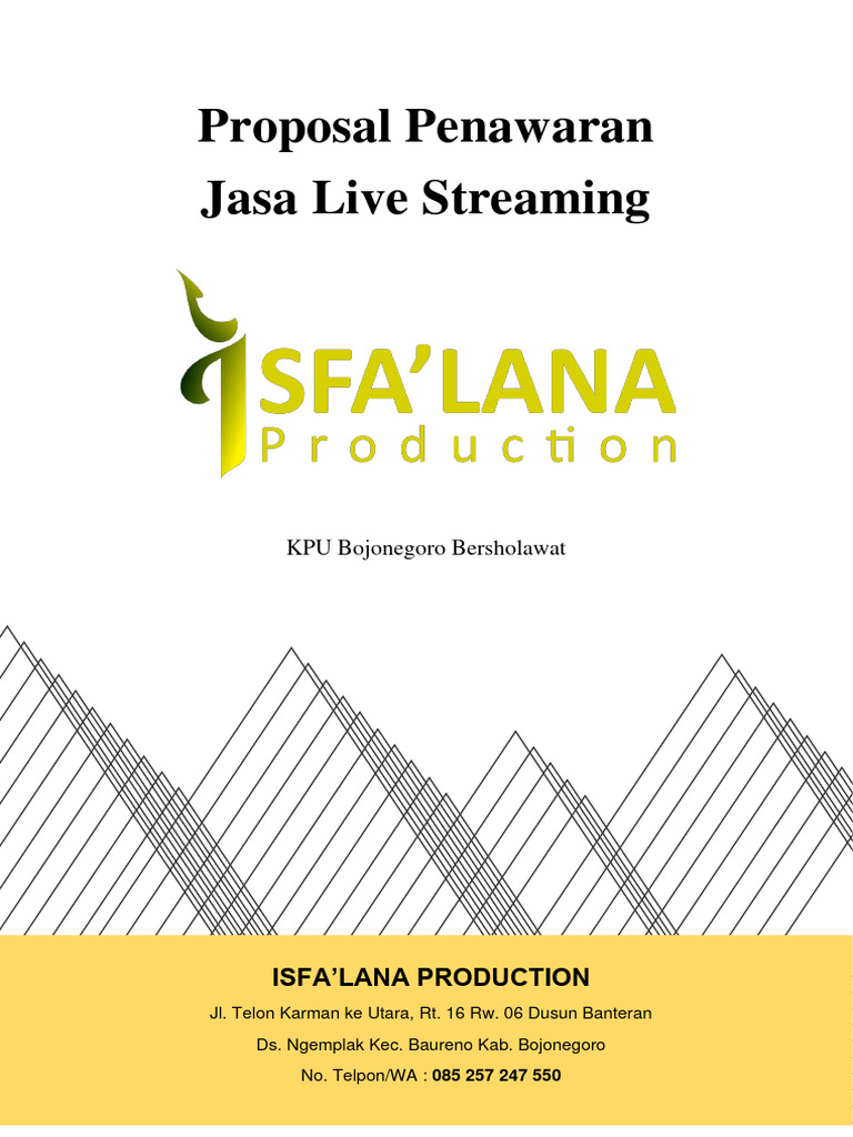 Proposal Penawaran Jasa Live Streaming & Drone View Upacara HUT RI KPU Bojonegoro | PDF