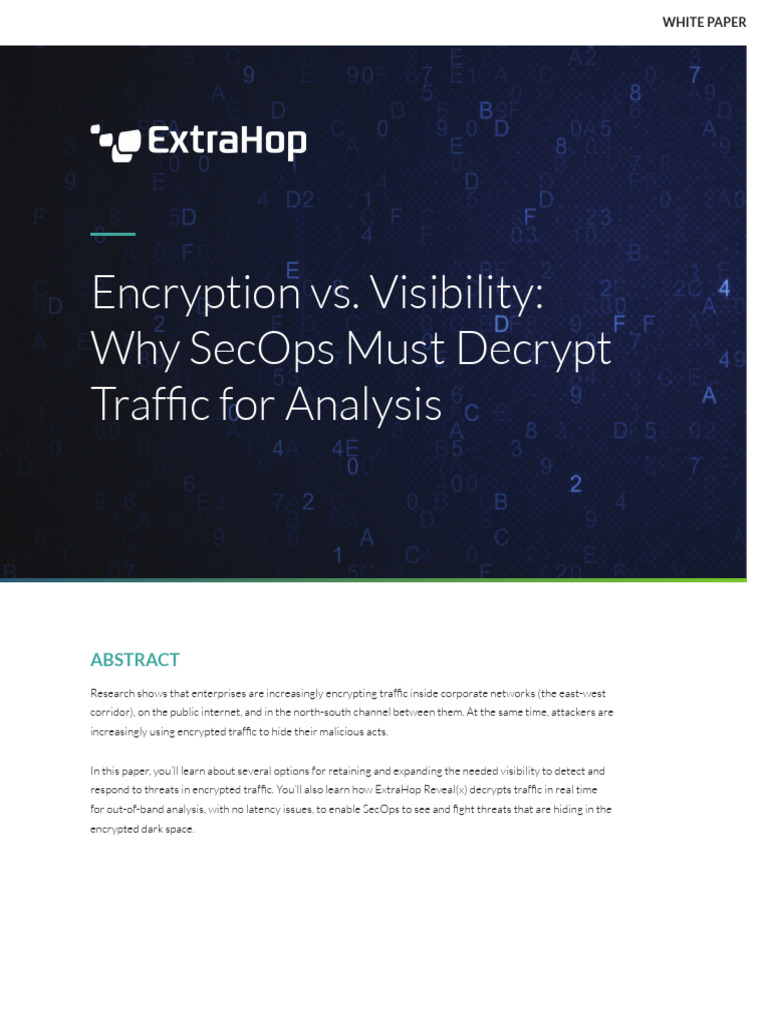 SecOps: Decrypting for Threat Visibility | PDF | Transport Layer ...