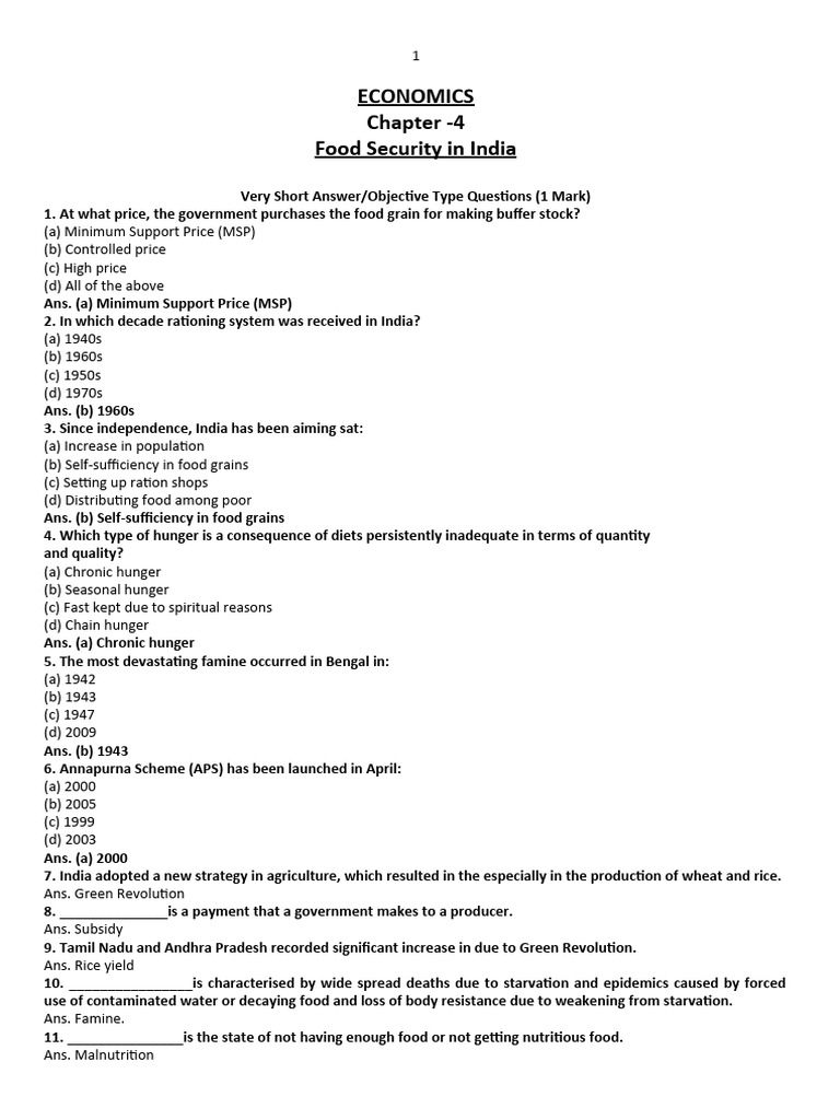 Food Security Pdf Famine Food Security