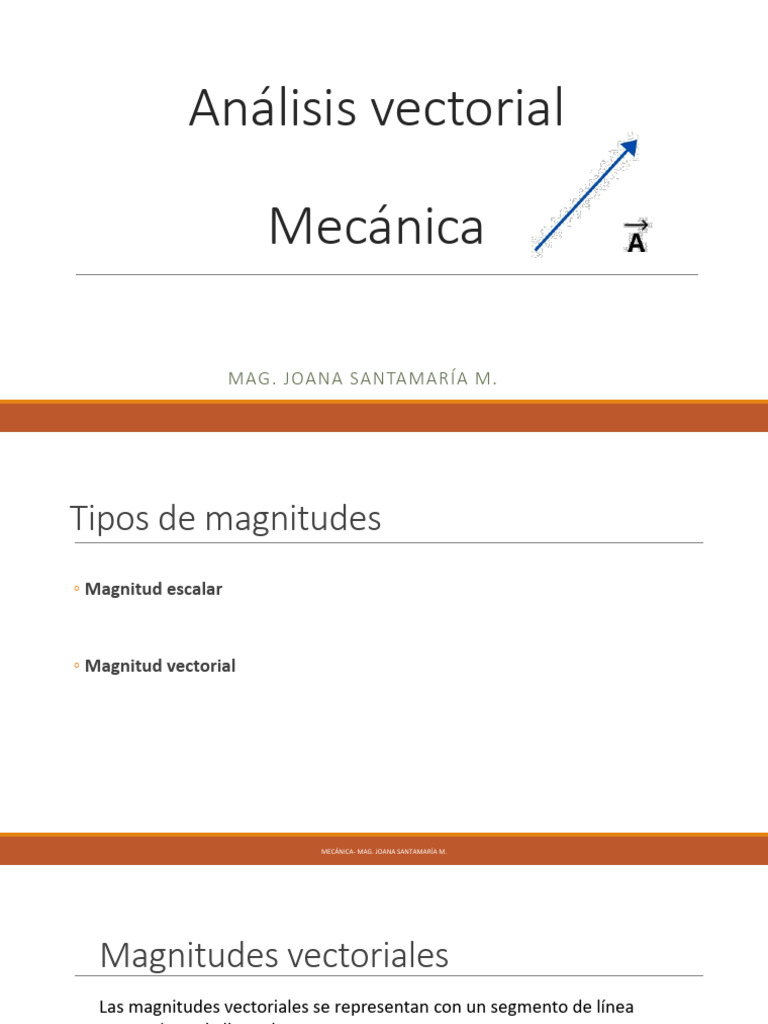 C03 Análisis Vectorial | PDF | Vector Euclidiano | Escalar (Matemáticas)