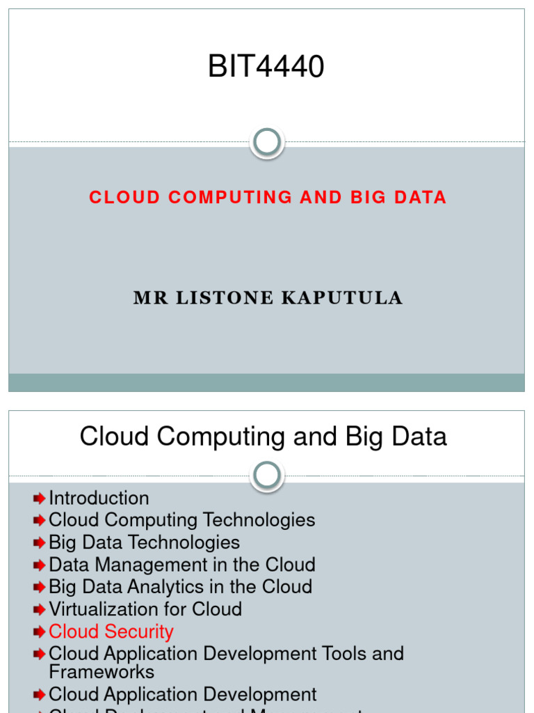 Cloud Security in Big Data Environments | PDF | Cloud Computing ...