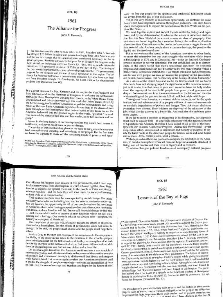 Kennedy - Alliance For Progress | PDF