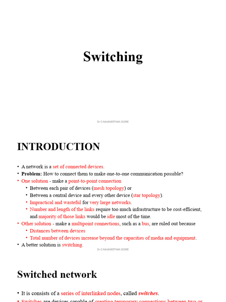 7-Module - 2 Switched Communication Networks - LAN Topologies-17-01-2024 | PDF | Computer ...