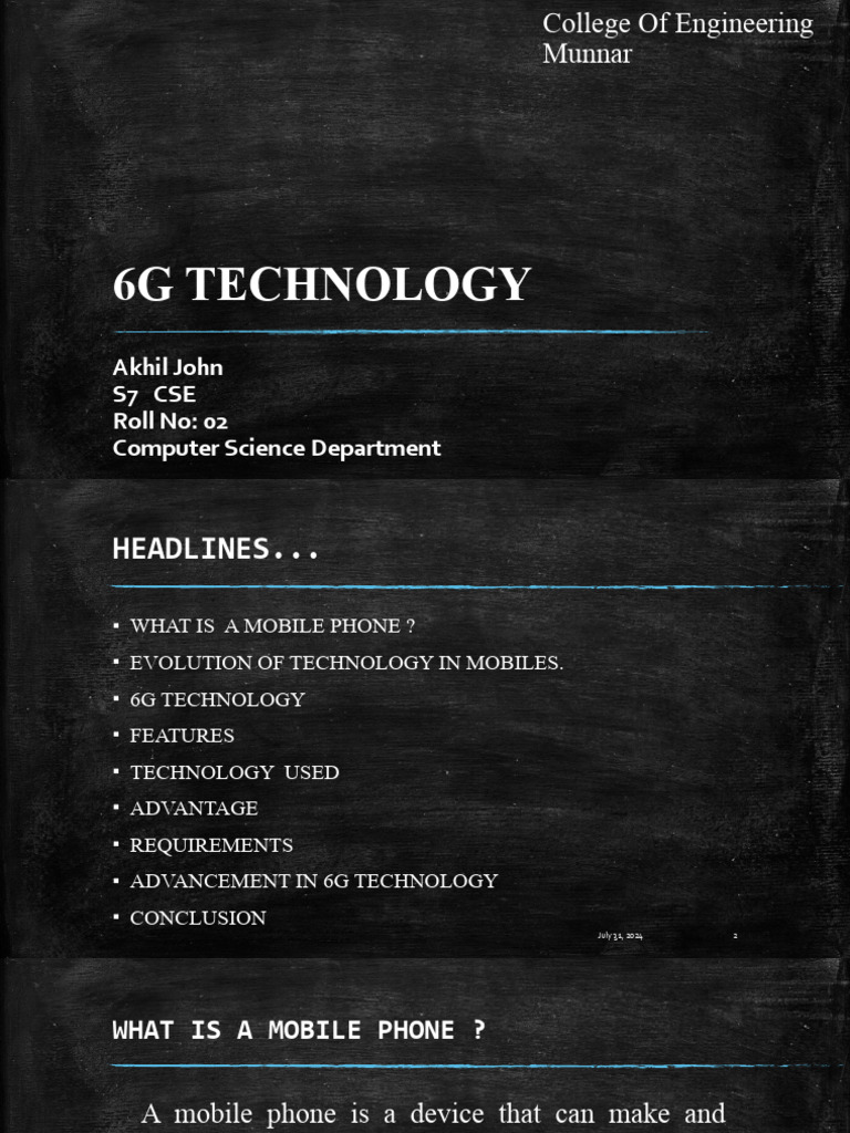 6G Technology | PDF | Mobile Phones | 4 G