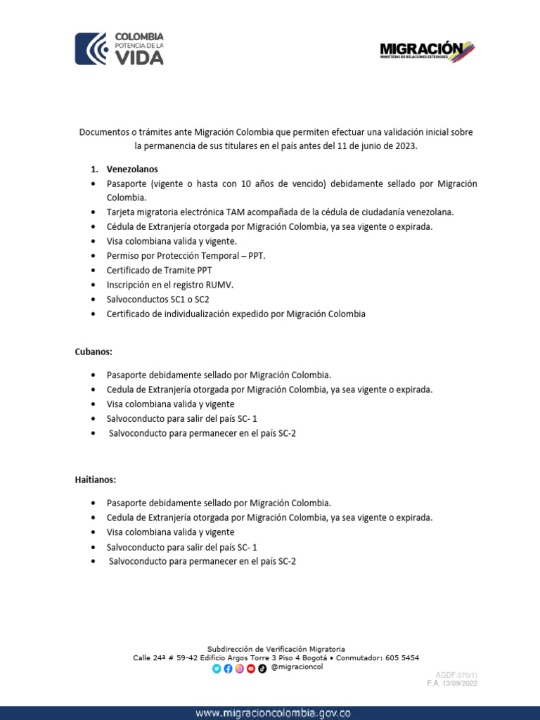 Dctos Validos. | PDF