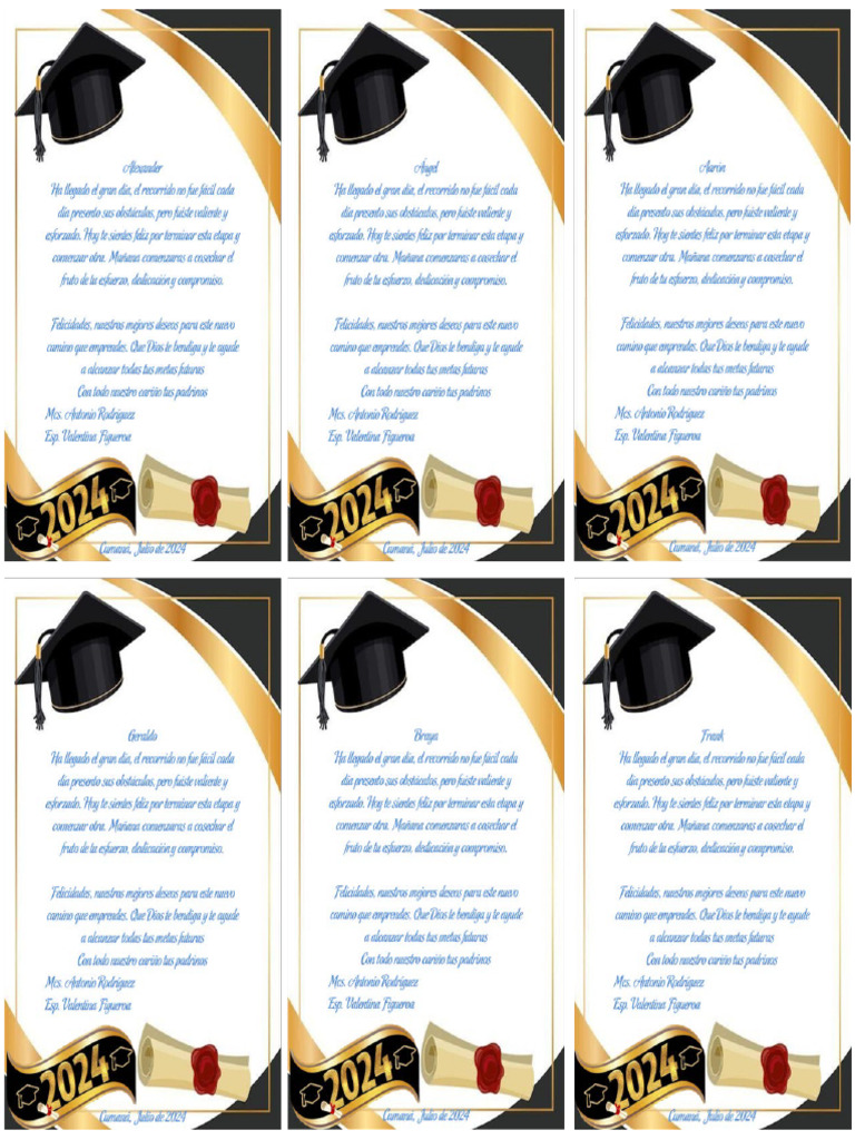 Tarjetas Graduacion | PDF
