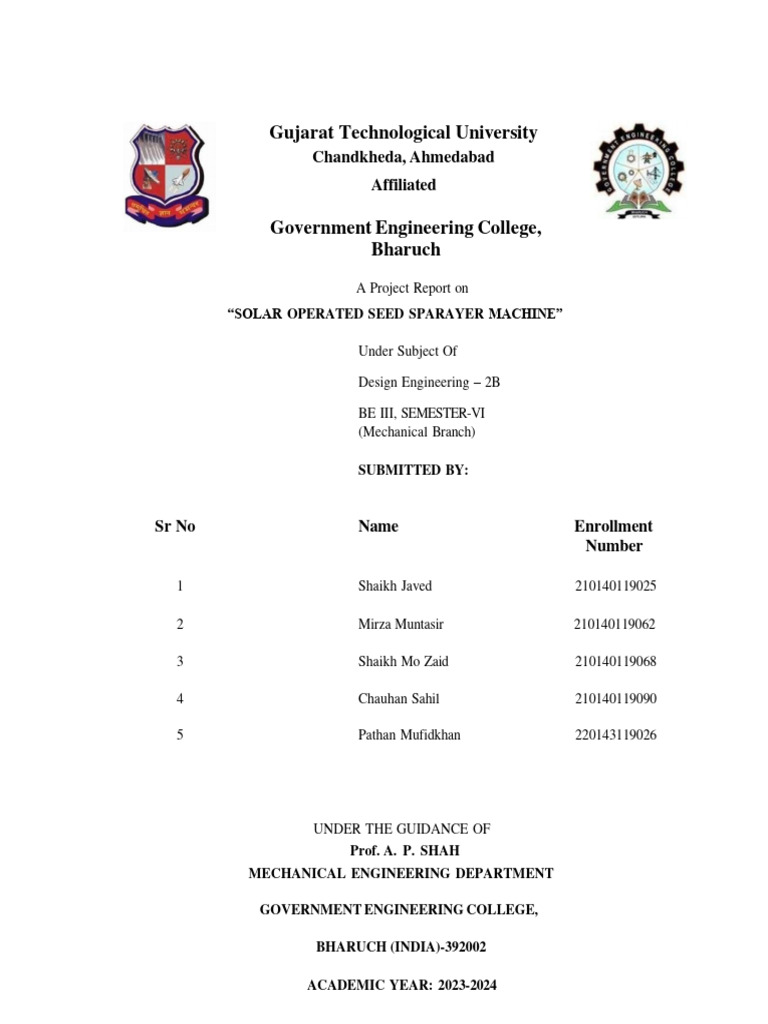 Final Report Sem 6 - Merged | PDF | Engineering | Physical Sciences