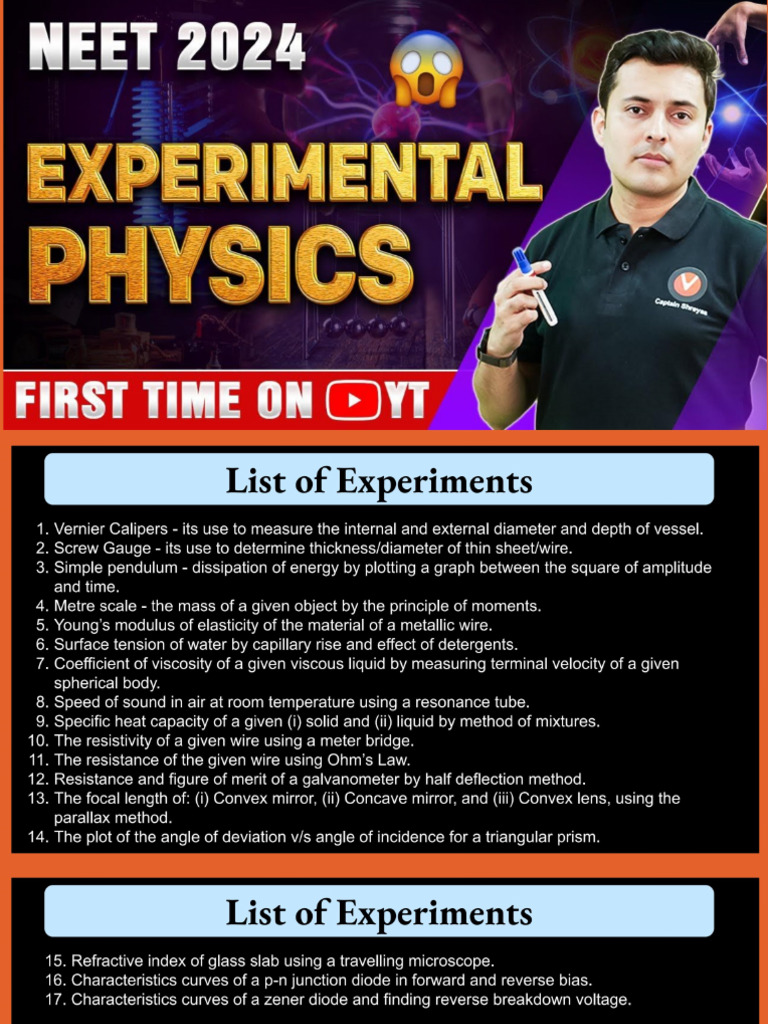 Experimental Physics Notes | PDF