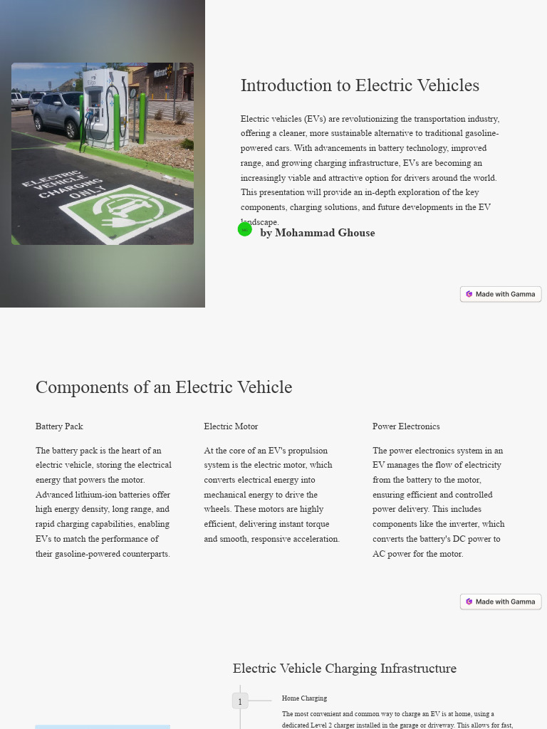 Introduction To Electric Vehicles | PDF | Electric Vehicle | Electric Motor
