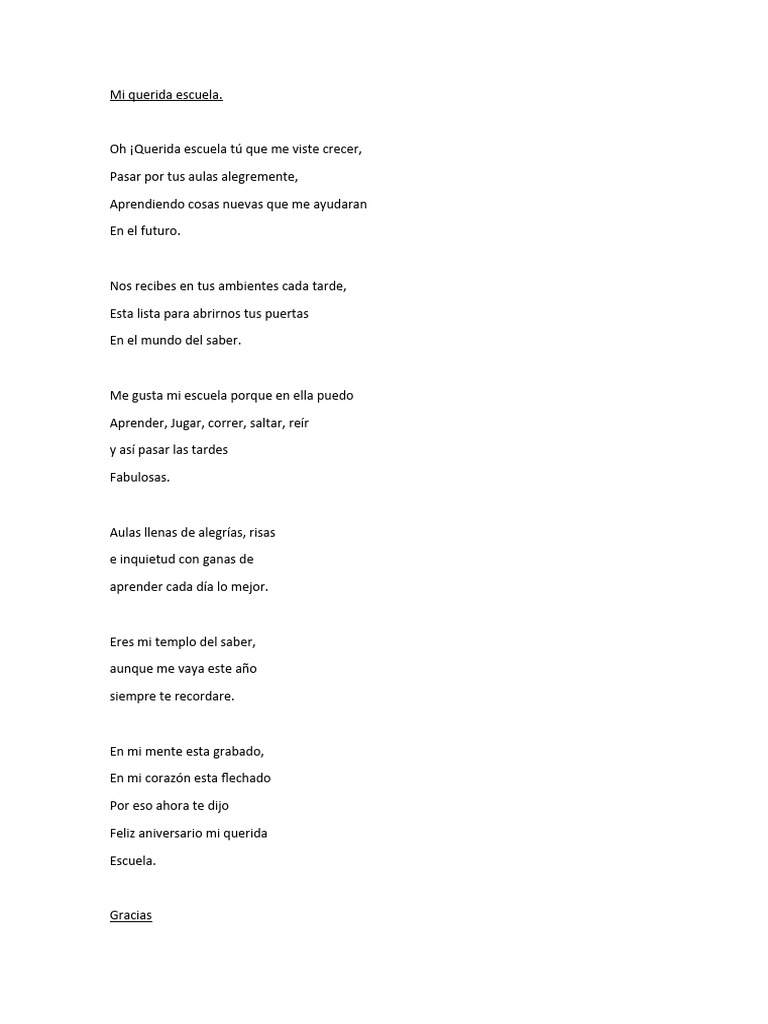 Mi Querida Escuela | PDF