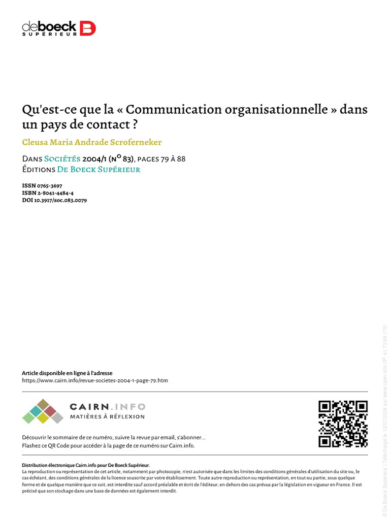 Communication organisationnelle en contexte | PDF | la communication ...