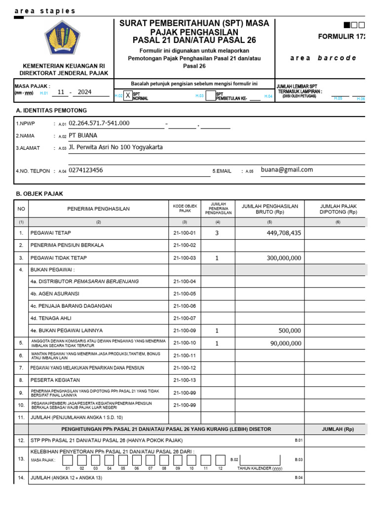 Latihan SPT PPH 21 Versi TER | PDF