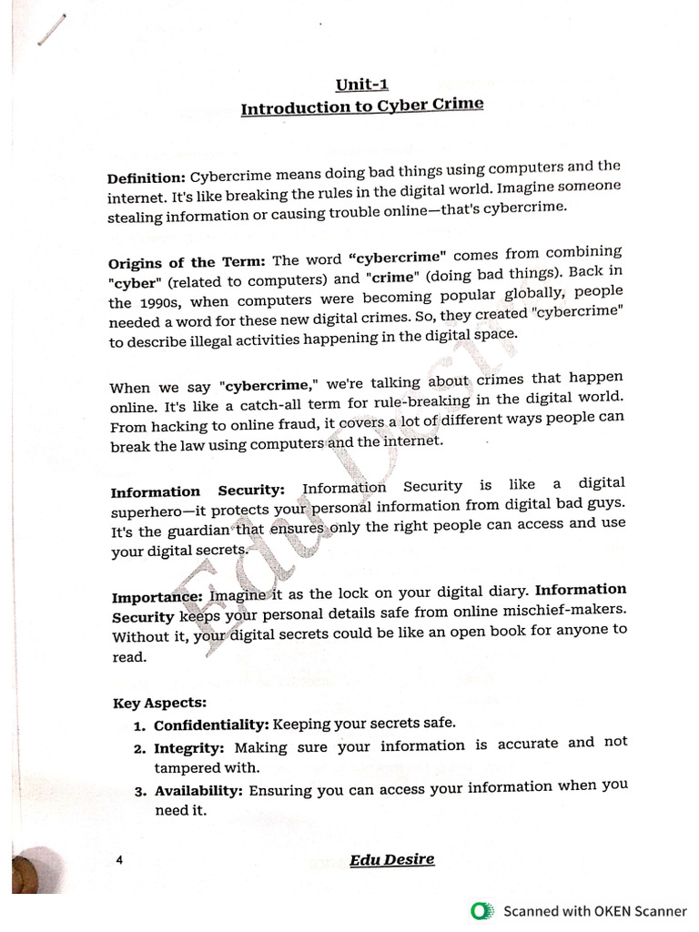 Cyper Security Unit 1 Notes | PDF