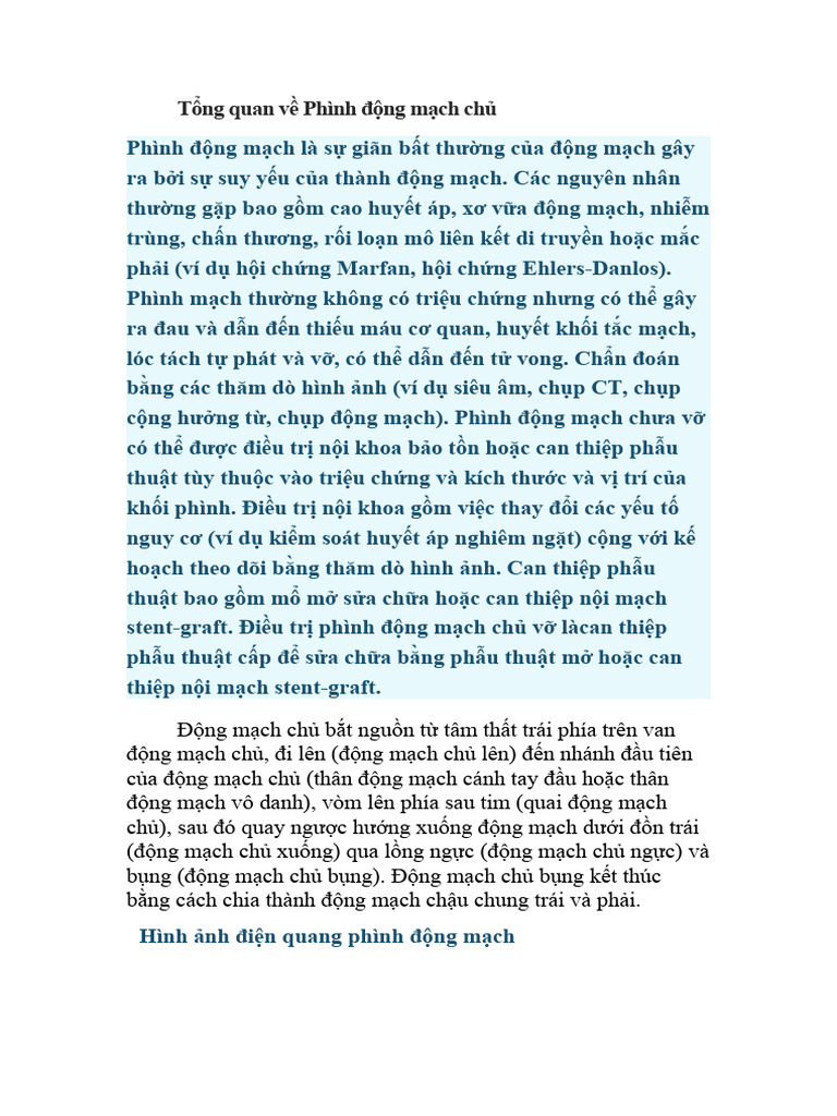 Phình Đ NG M CH CH | PDF