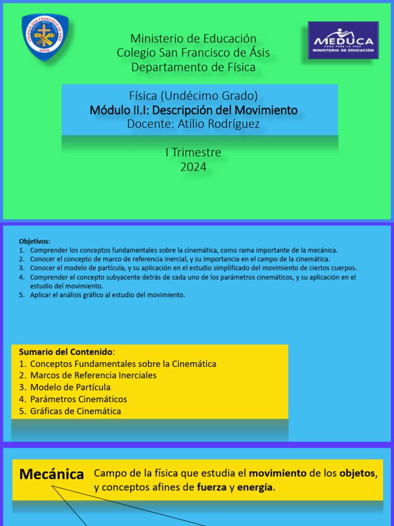 Modulo II1 | PDF | Cinemática | Velocidad