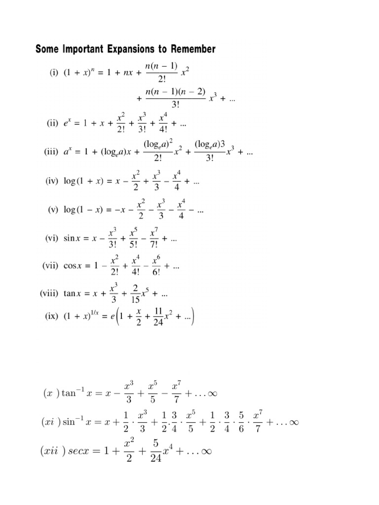 Limits - Problems Based On Expansions | PDF