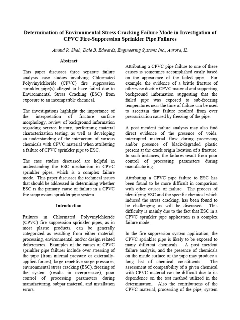 Determination of Environmental Stress Cracking Failure Mode in ...