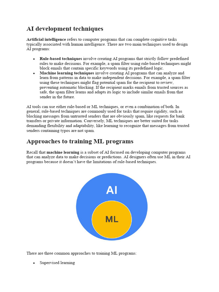 AI Development Techniques | PDF | Machine Learning | Artificial Intelligence